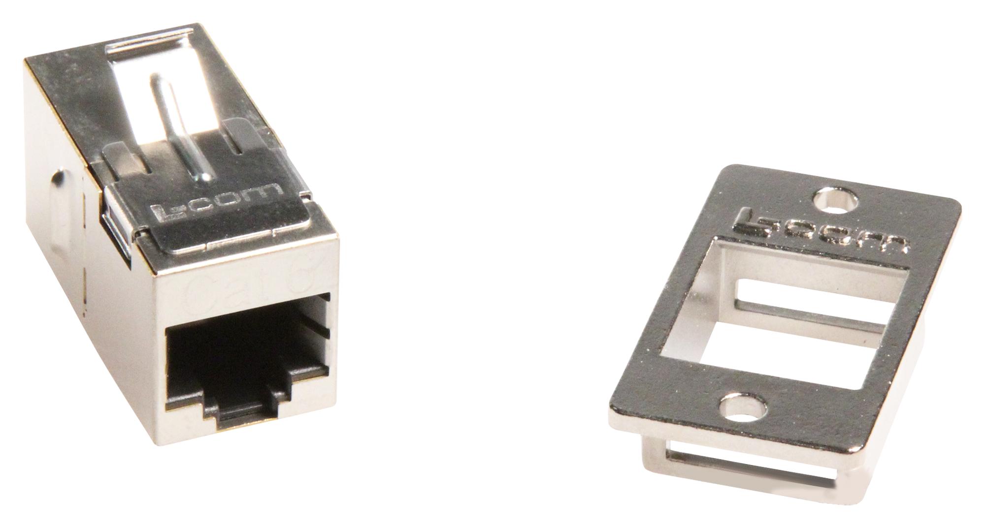 ECF504-SC6 - L-com - In-Line Adapter, Cat6, Shielded