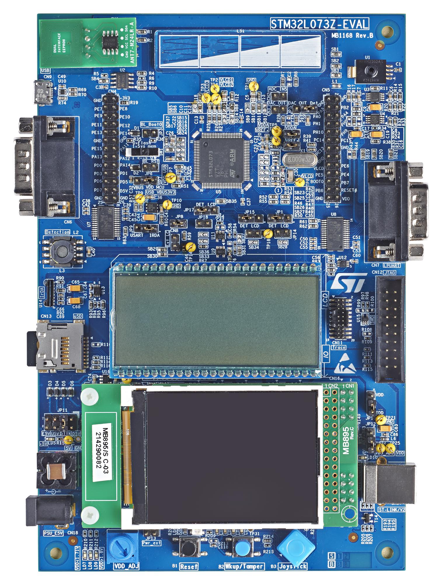 Stm32l073z Eval Stmicroelectronics Evaluation Board Stm32l073vz Mcu 2 8 Colour Lcd Tft