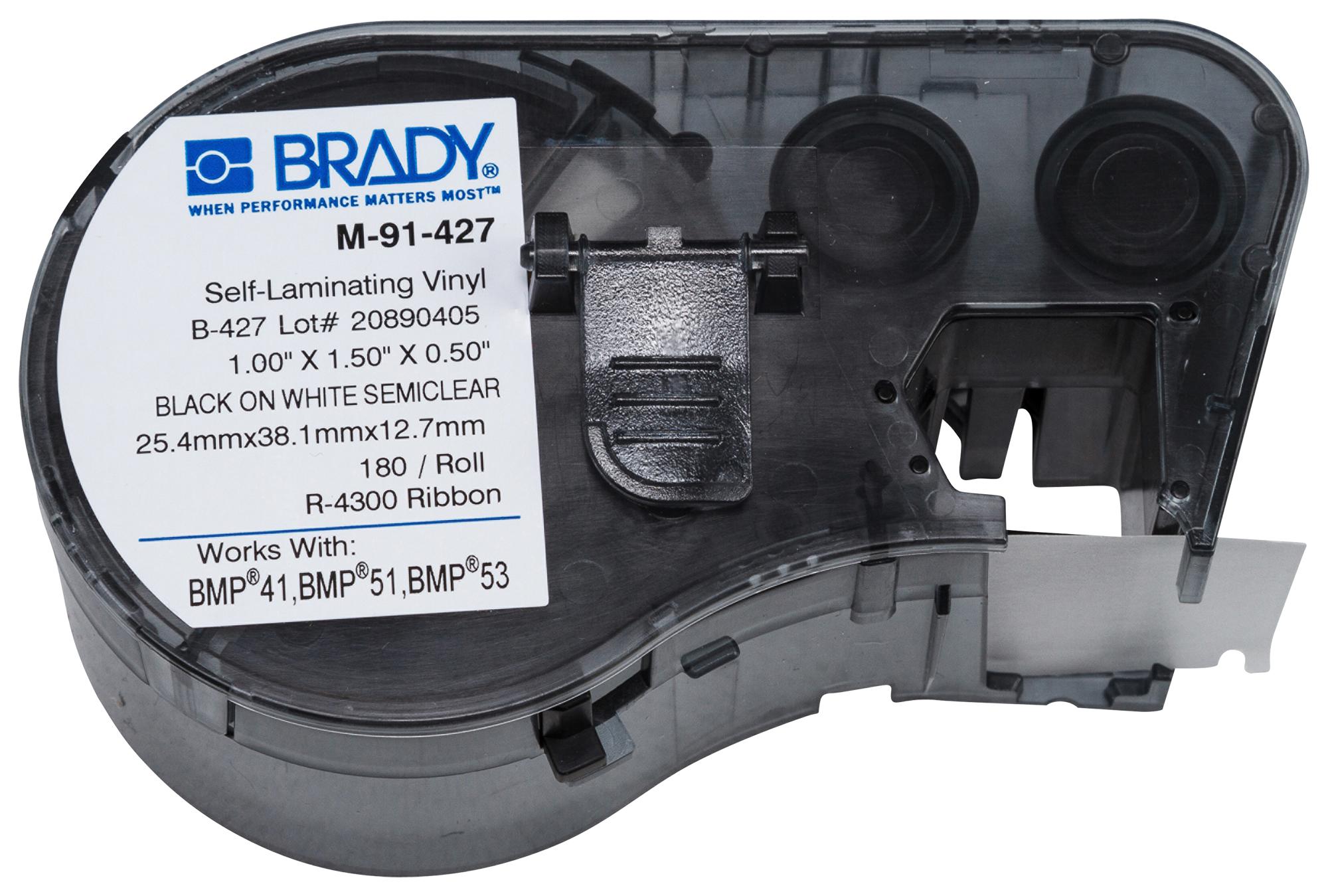 M-91-427 - Brady - Label, Self Laminating, 38.1 mm