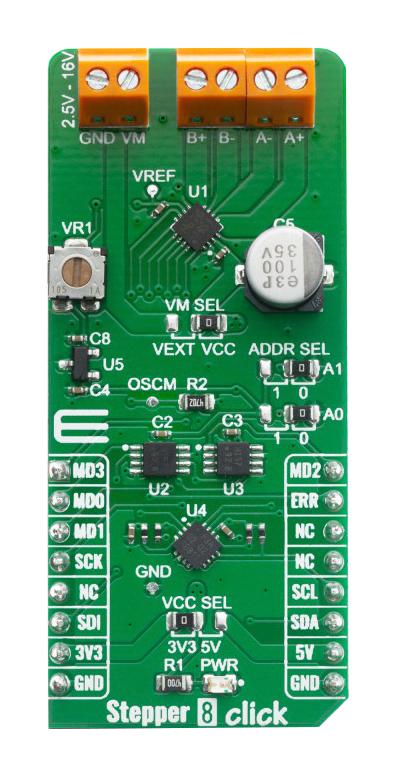 MIKROE-4157 - Mikroelektronika - Click Board, Stepper 8 Click, Stepper