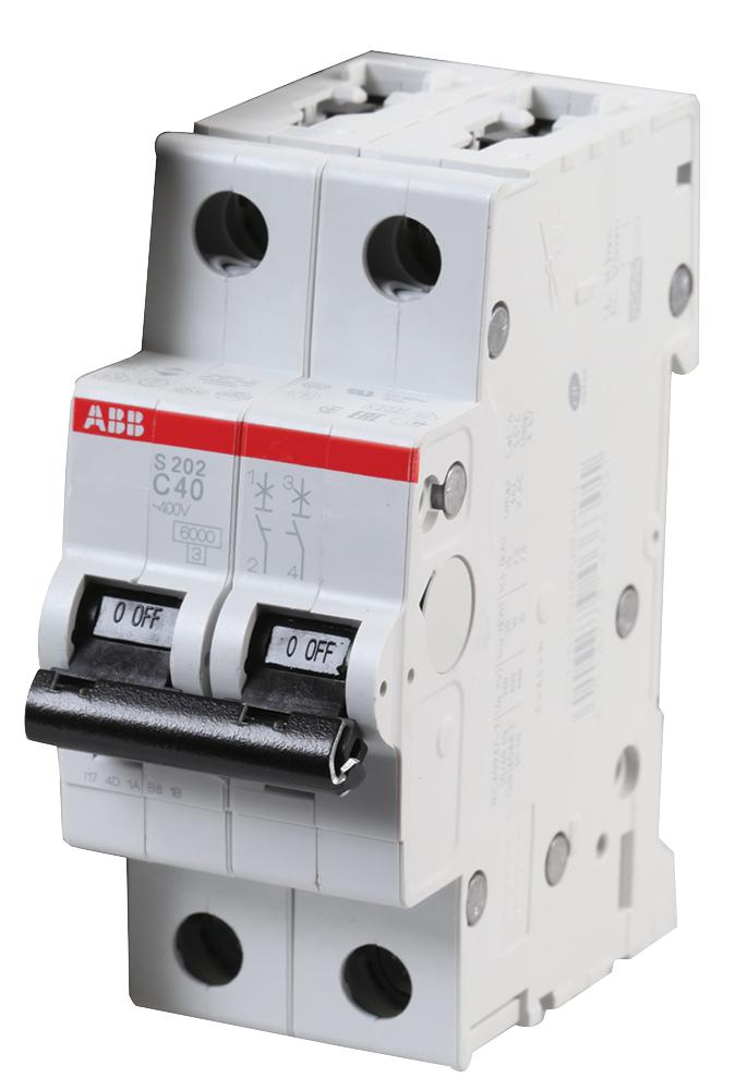 S202-C40 - Abb - Thermal Magnetic Circuit Breaker, Miniature, C Curve