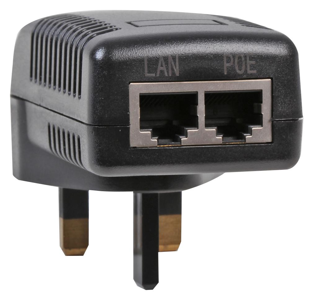 28-21710 - Pro Elec - Wall Mount PoE Injector & Power Supply, UK Plug, 48V