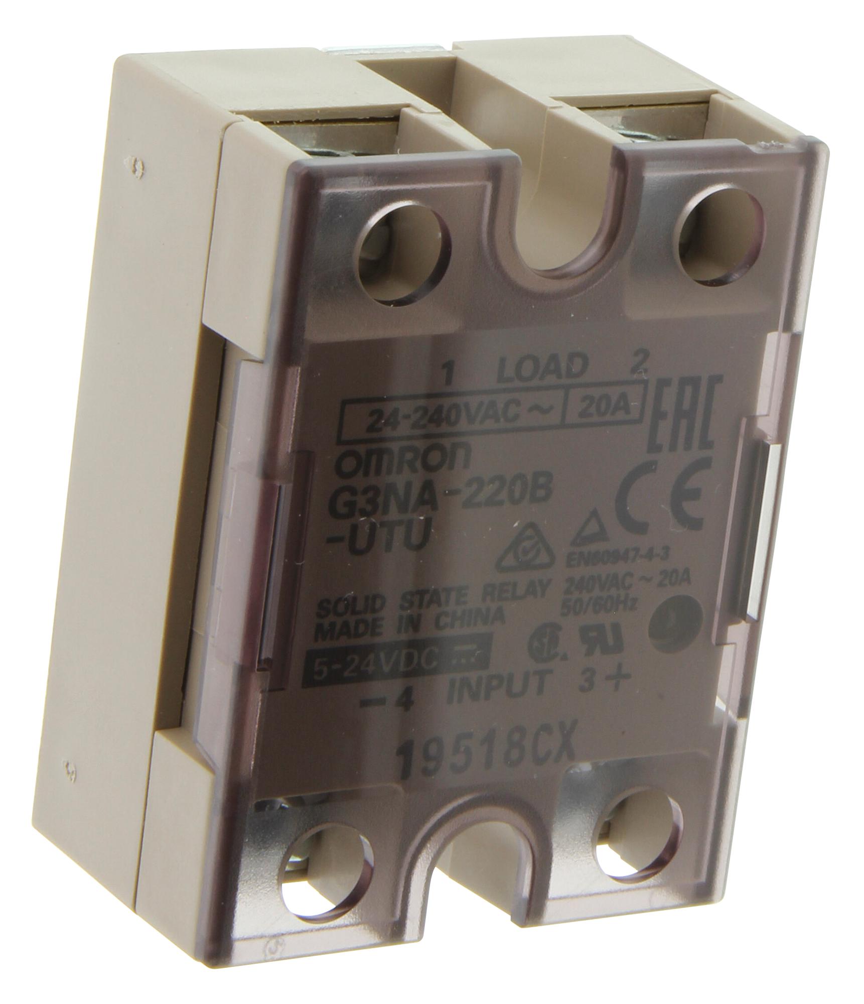 G3NA-220B-UTU DC5-24 - Omron Industrial Automation - SOLID STATE RELAY, SPST-NO, 20A
