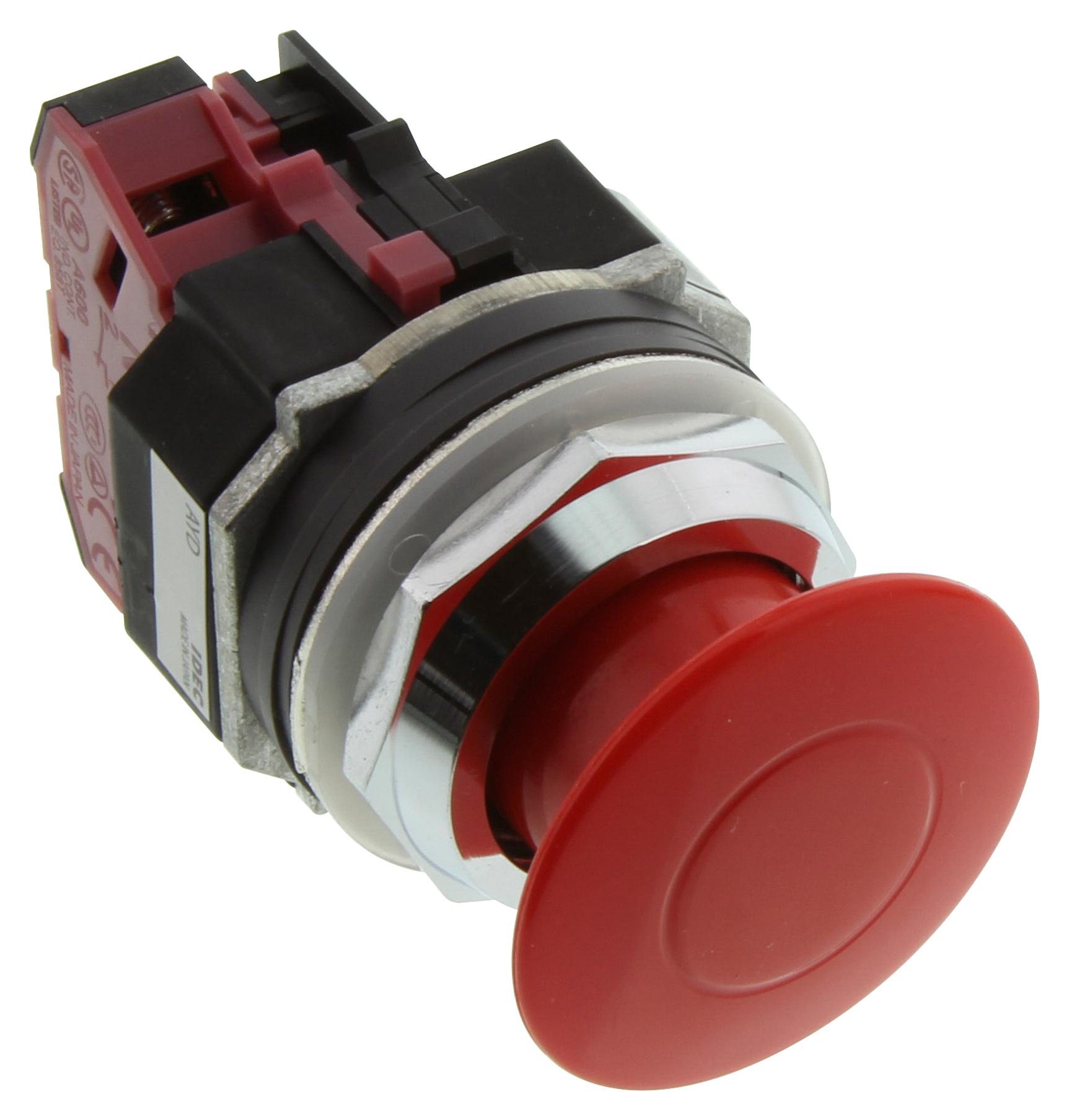 AYD301NUR - Idec - E-STOP PB SW, SPST-NC, 10A