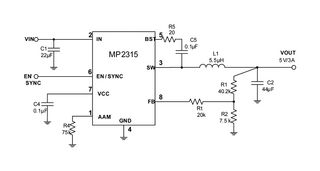 MP2315SGJ-P - Monolithic Power Systems (mps) - DC-DC Switching Synchronous Buck Regulator, 4.5V ...